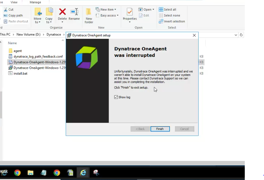 Solved Oneagent Installation Failed On Windows Server Dynatrace Community